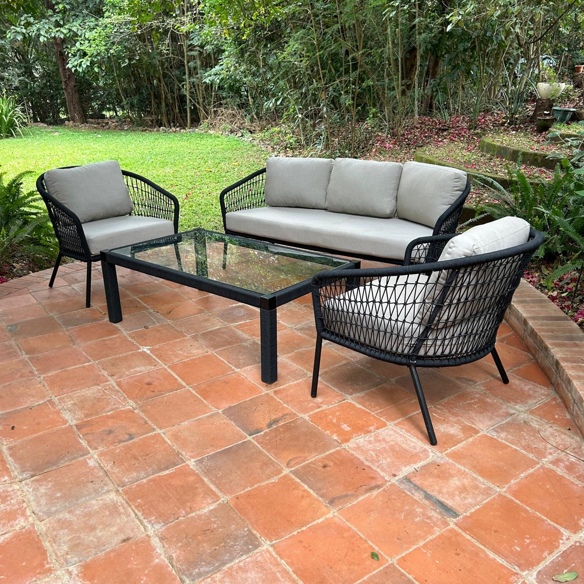 Muse Lounge with Glass Coffee Table – Kaa Hapa